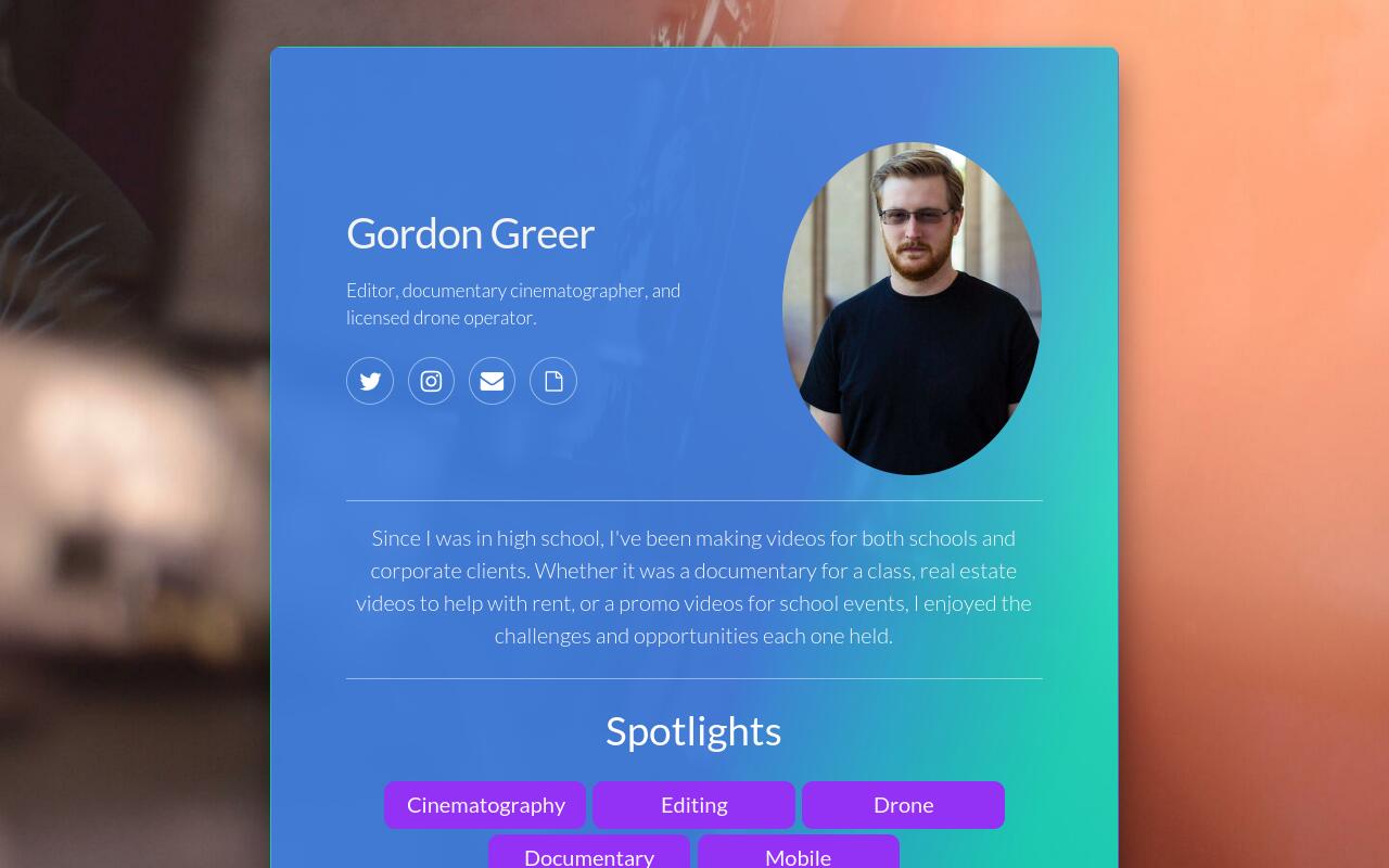 Gordon Greer Website